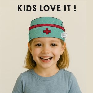 Nurse Hat Paper Crown Printable Coloring Craft | Made By Teachers