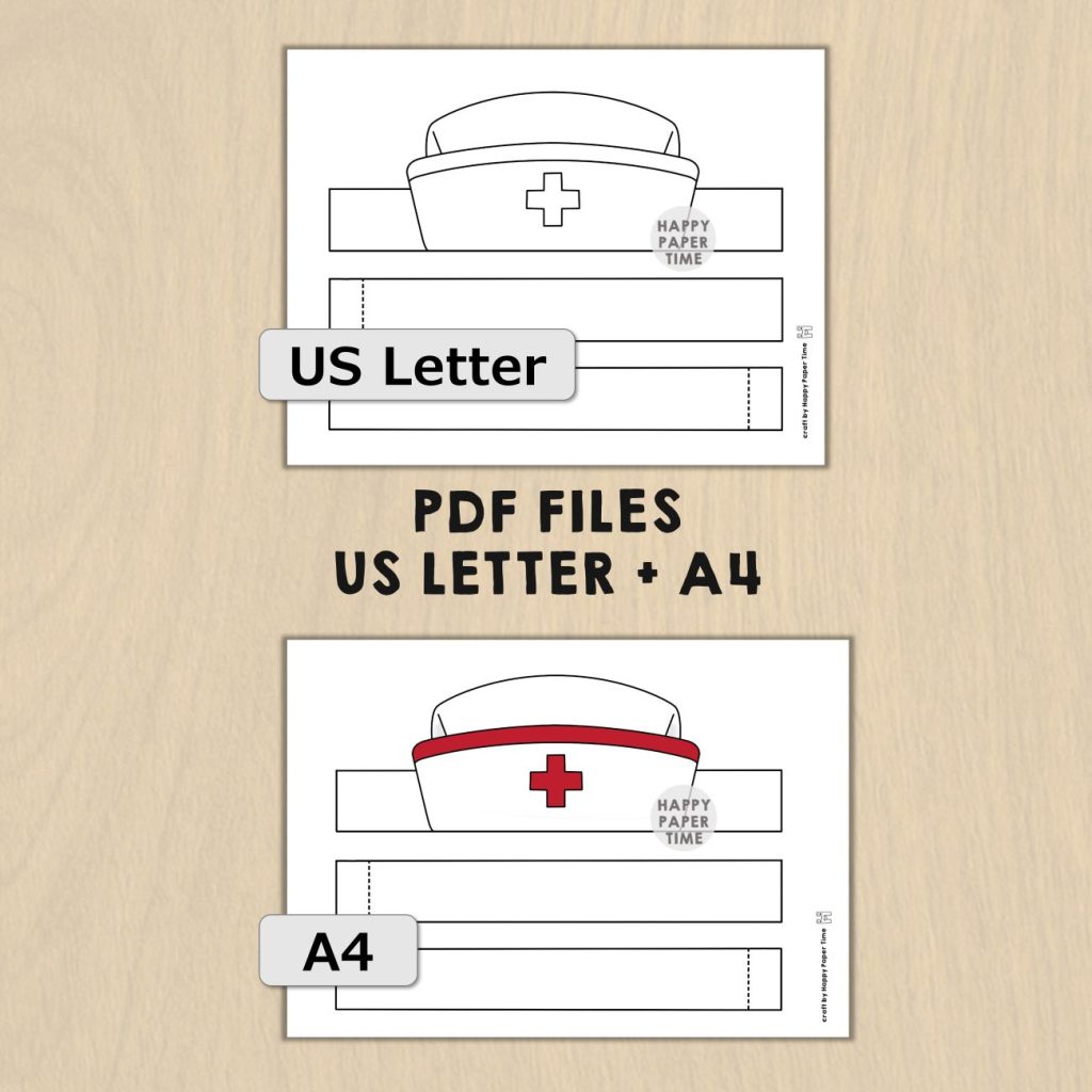 Community Helpers Paper Hats Career Day Printable Paper Coloring Craft ...