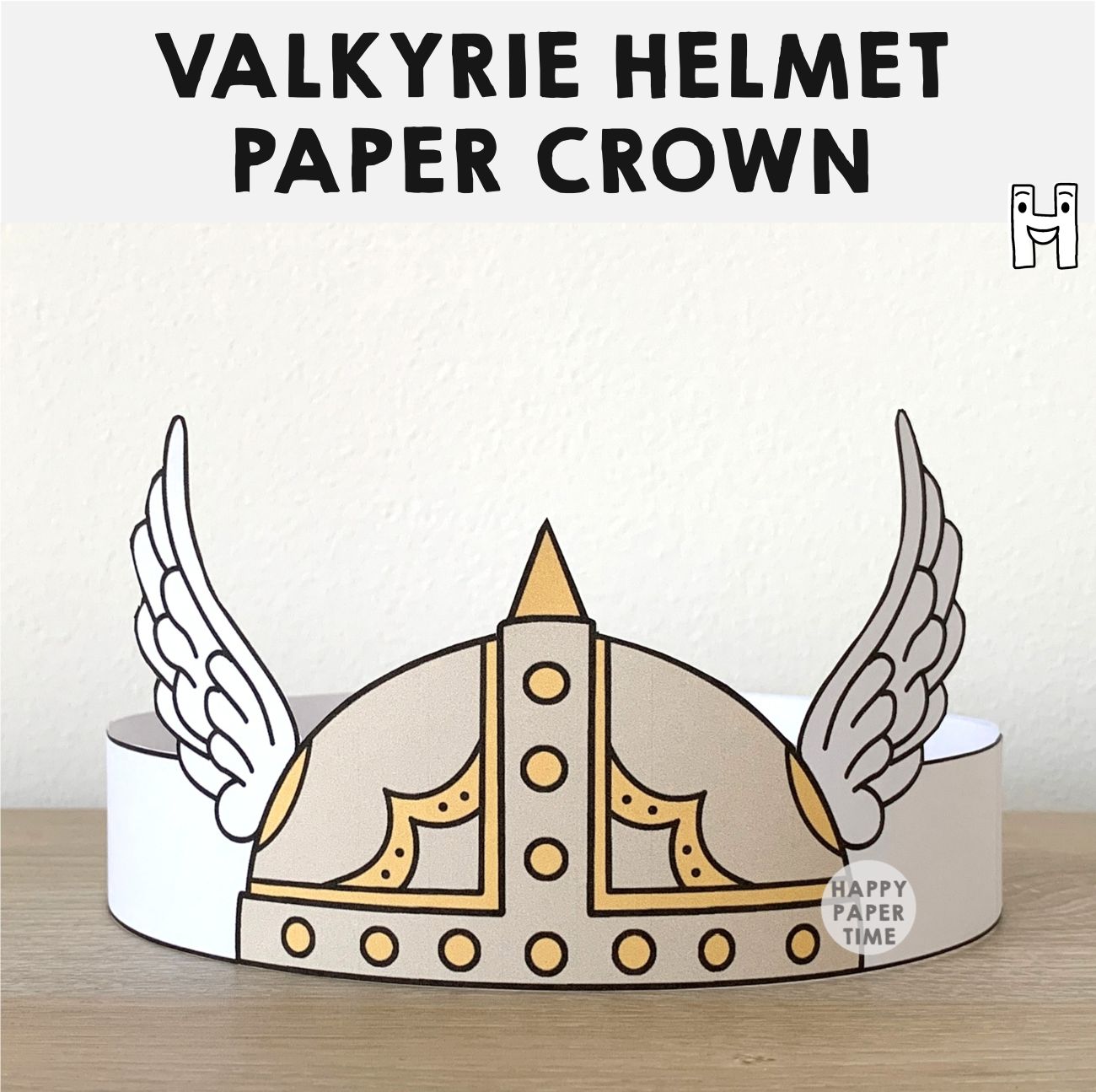 Valkyrie Helmet Paper Crown Headband Printable Craft Activity Kids ...