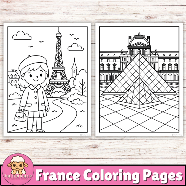 France Coloring Pages | France Landmarks & French Culture Worksheets ...