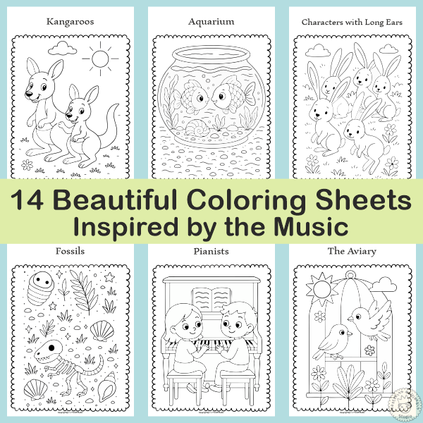 Carnival of the Animals by Camille Saint-Saëns Coloring Pages ...
