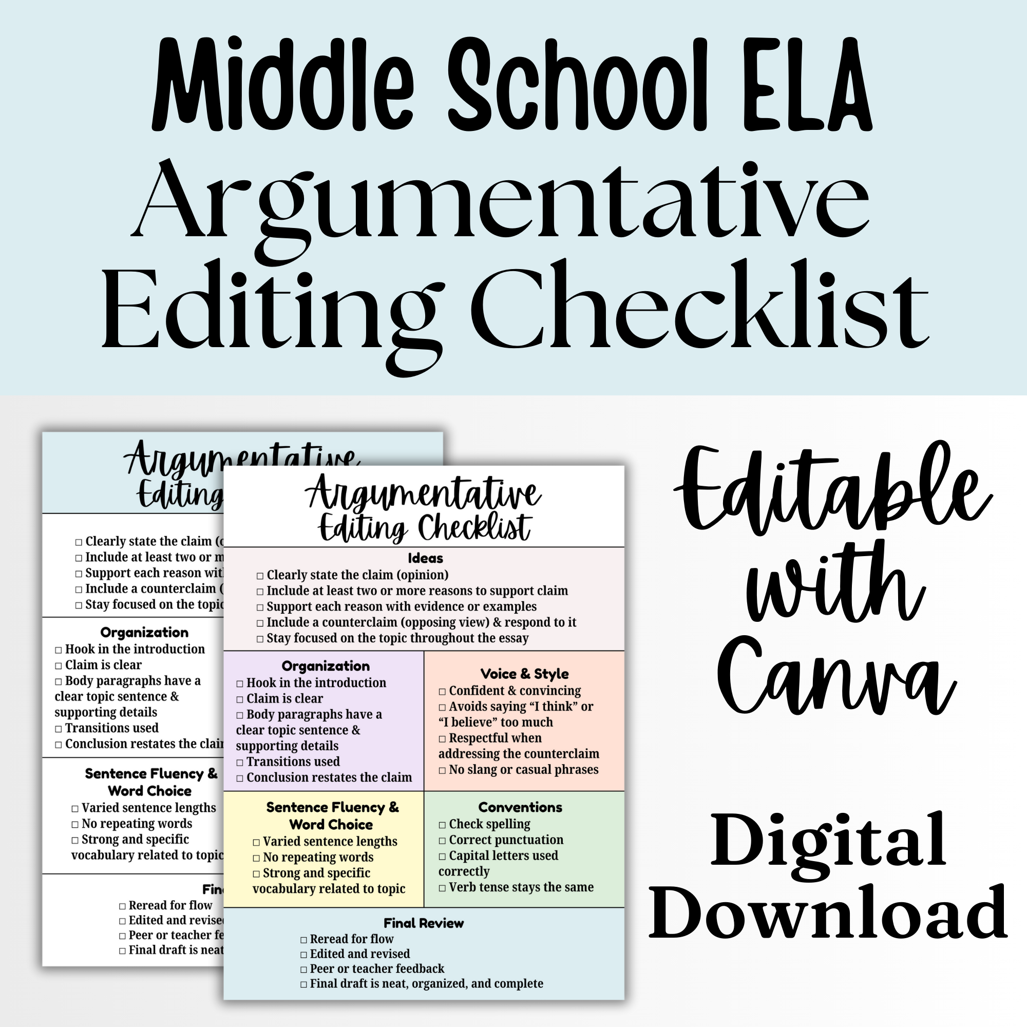 STEAL Characterization Anchor Chart | Editable Poster for Analyzing ...