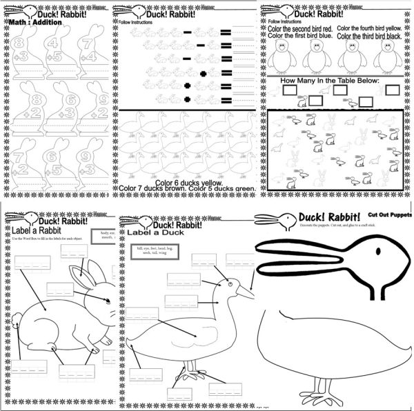 Duck! Rabbit! Read Aloud Book Companion Reading Comprehension ELA Math ...
