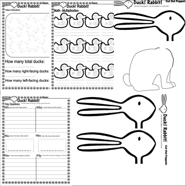 Duck! Rabbit! Read Aloud Book Companion Reading Comprehension ELA Math ...