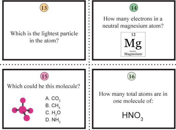 Atoms, Elements, and Molecules Task Cards - Made By Teachers