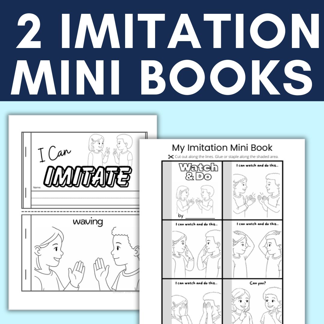 Imitation Worksheets & Games to Teach Imitating Preschool Autism Social ...