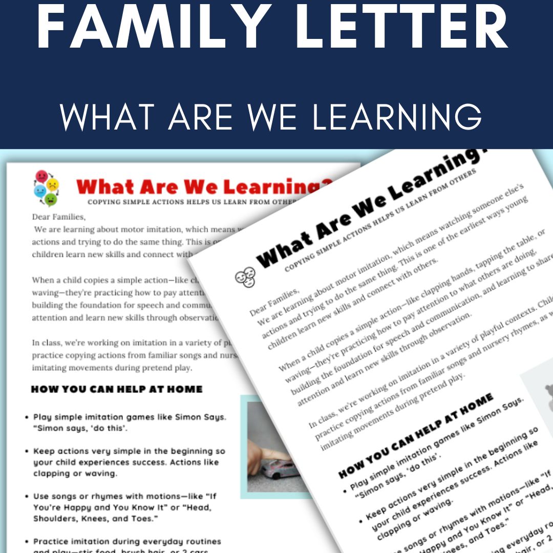 Imitation Worksheets & Games to Teach Imitating Preschool Autism Social ...
