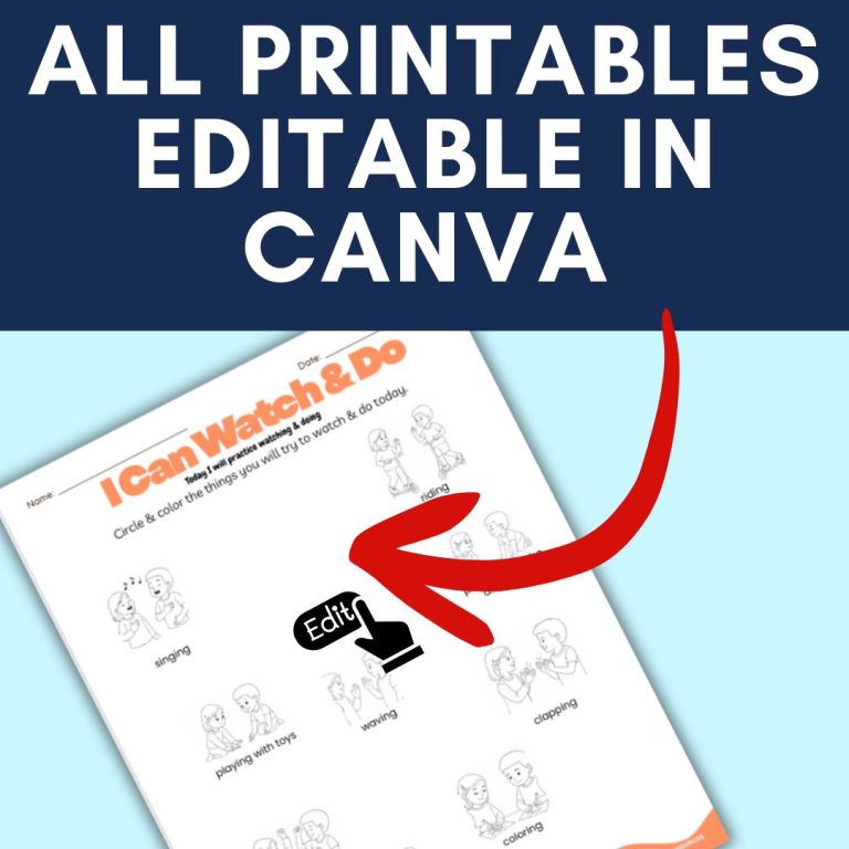 Imitation Worksheets & Games to Teach Imitating Preschool Autism Social ...