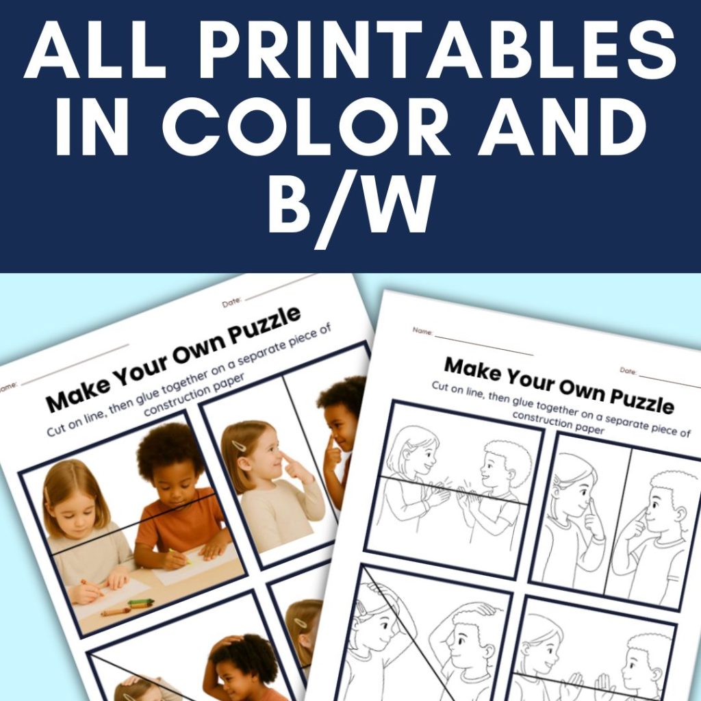Imitation Worksheets & Games to Teach Imitating Preschool Autism Social ...