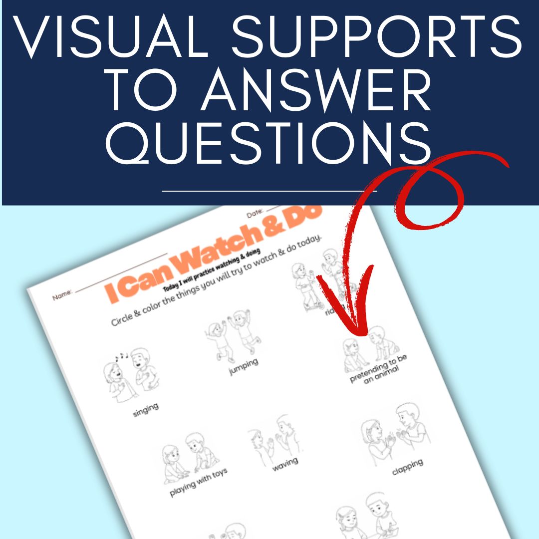 Imitation Worksheets & Games to Teach Imitating Preschool Autism Social ...