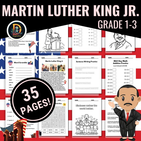 Martin Luther King Jr. Reading and Math Activities for Grades 1–3 ...
