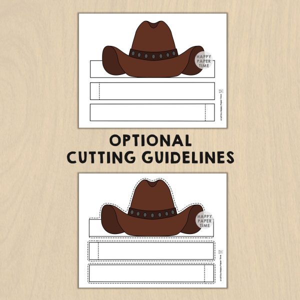 Cowboy Hat Paper Crown Printable Wild West Costume Craft Activity for ...