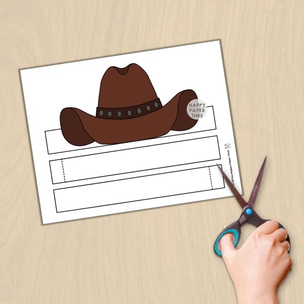 Cowboy Hat Paper Crown Printable Wild West Costume Craft Activity for ...