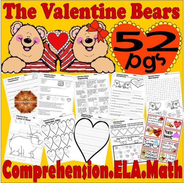 The Valentine Bears Read Aloud Book Companion Reading Comprehension ELA ...