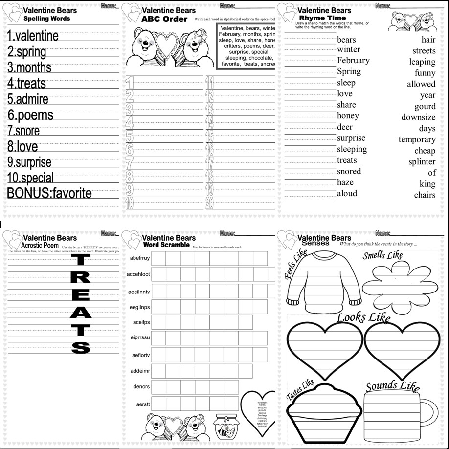 The Valentine Bears Read Aloud Book Companion Reading Comprehension ELA ...