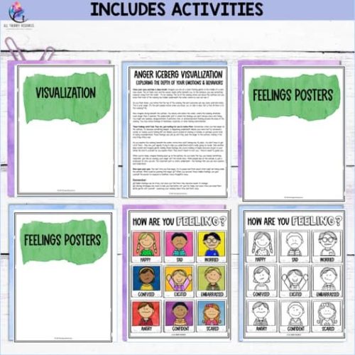 MY ANGER ICEBERG - Anger Worksheets - 25Pg Group Counseling Activities ...