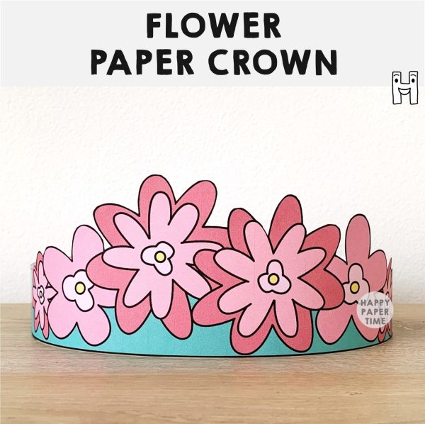 Flowers Paper Crown Headband Printable Craft Activity Kids - Made By ...