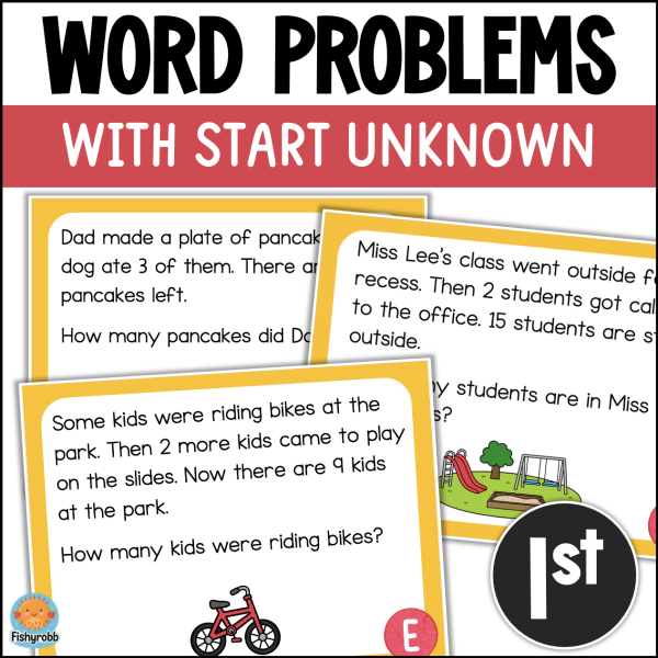 1st Grade Start Unknown Word Problems Addition and Subtraction to 20 1 ...
