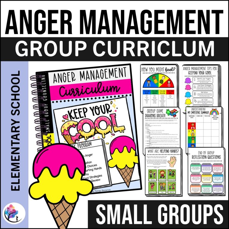 ANGER MANAGEMENT Small Group Counseling Curriculum - Elementary School ...