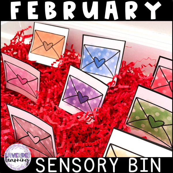 February Valentines Day Sensory Bin Alphabet Letters Shape Fine Motor ...