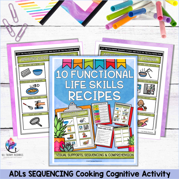ADLs SEQUENCING Cooking Cognitive Activity Adult Speech Therapy Medical ...