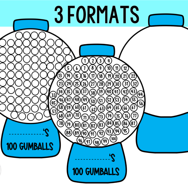 100 Days of School Printable Gumball Machine Craft 100th Day Gumballs ...