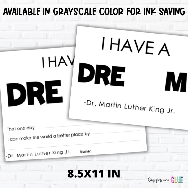 Martin Luther King Handprint Craft Art MLK Day I Have a Dream Printable ...