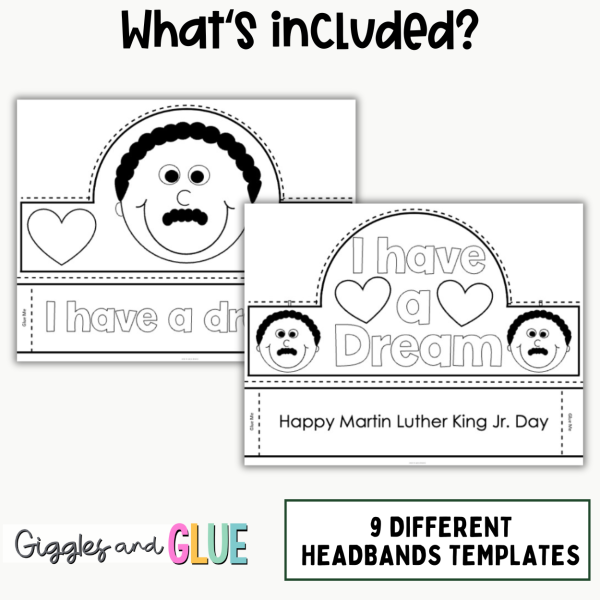 MLK I Have a Dream Headbands Craft Martin Luther King Jr Day Hats Paper ...