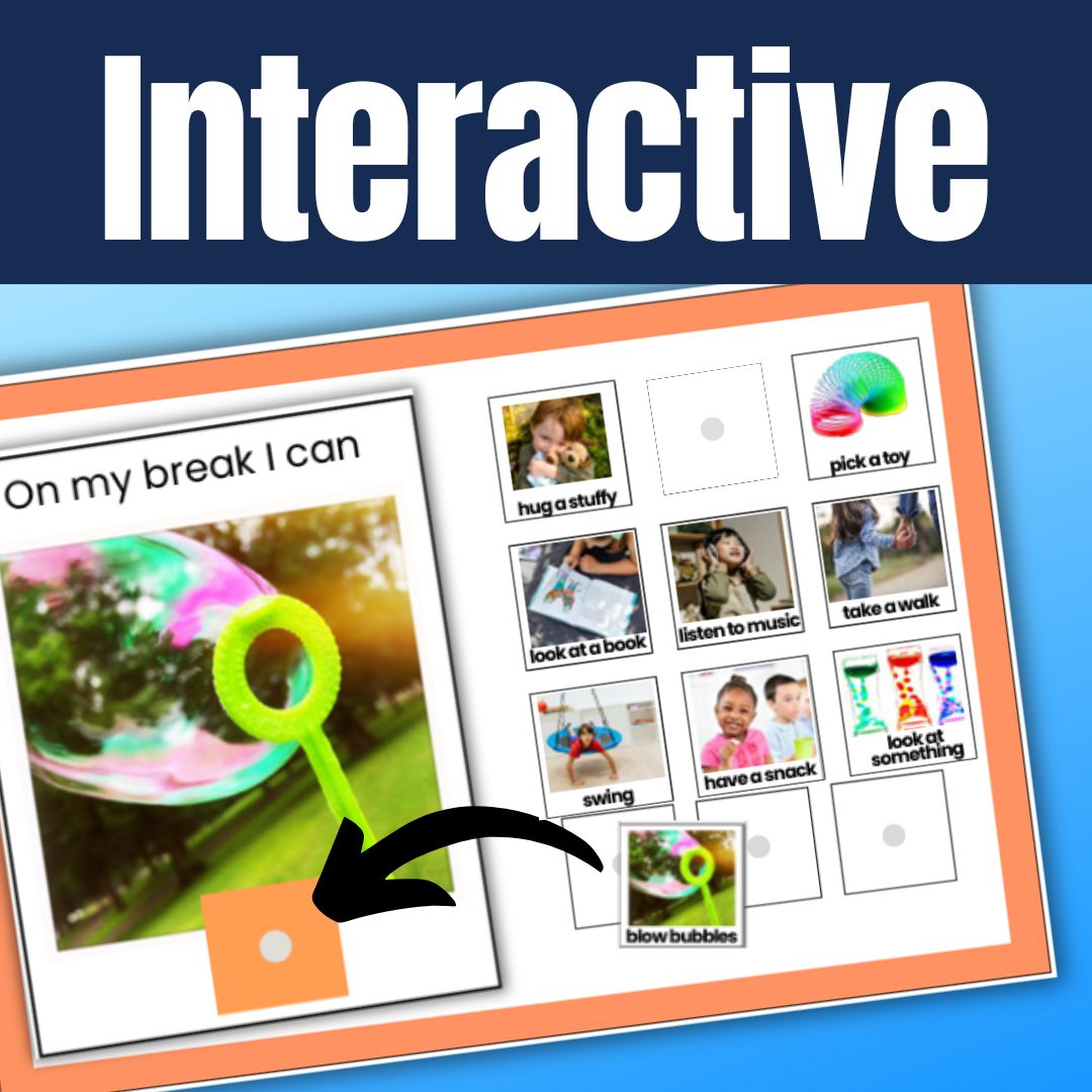 Taking a Break Adapted Book Preschool Autism Social Skills SEL Activity ...