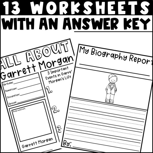 Garrett Morgan Biography Activities, Flip Book, & Report - Black ...