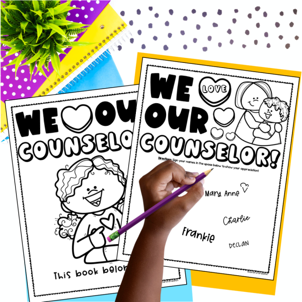 Counselor Appreciation Day Activity | Counseling Thank You Cards Book ...