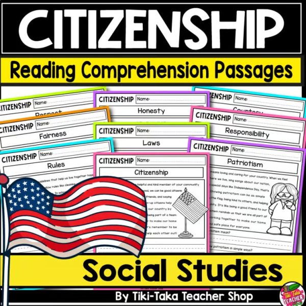 Citizenship Social Studies Reading Comprehension Passages K-2 + Answers ...