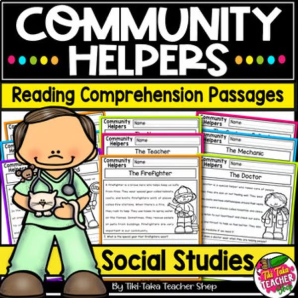 Community Helpers Social Studies Reading Passages with Answers - Made ...