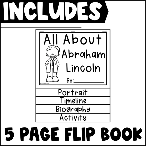 Abraham Lincoln Biography Activities for Kindergarten, 1st Grade, & 2nd ...