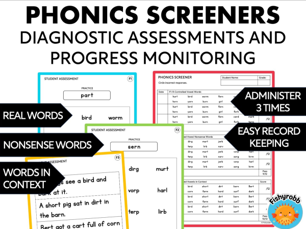 Quick Phonics Screener Decoding Assessment Progress Monitoring with ...