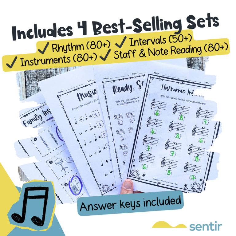 290+ Music Theory Worksheets Mega Bundle | Notes, Rhythm, Intervals ...