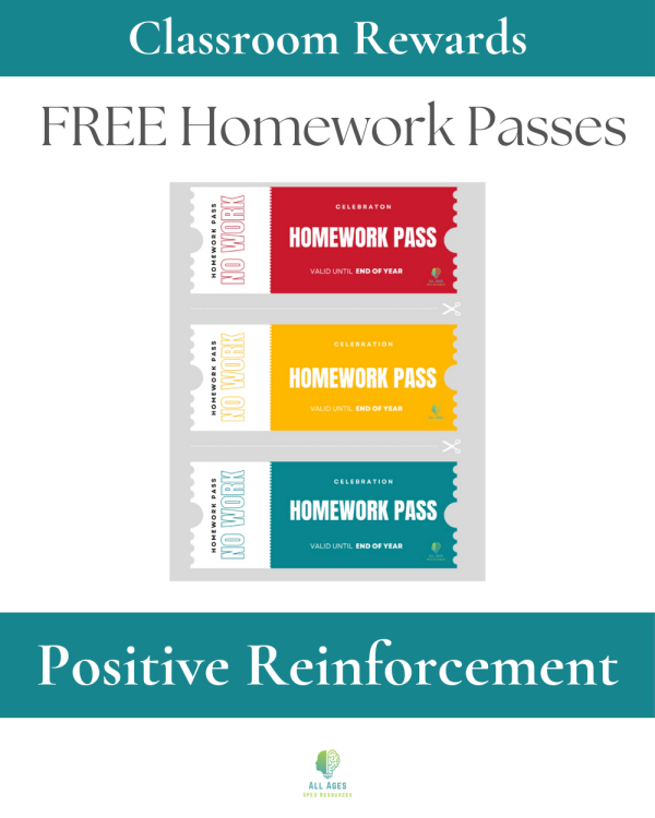 FREE Homework Pass Coupons | Movie Ticket Design | Classroom Reward ...