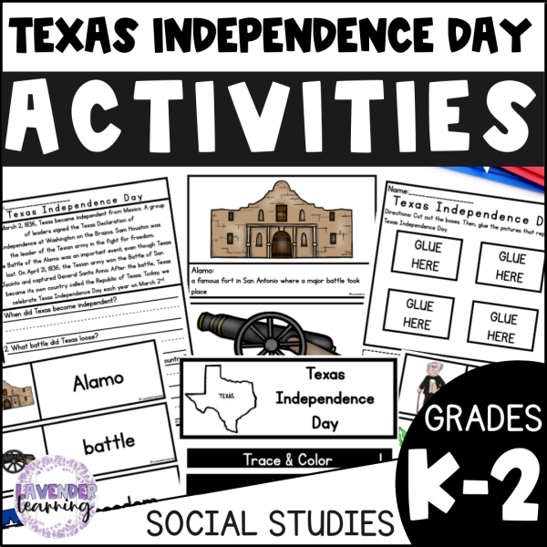 Texas Independence Day Activities All About Texas History Worksheets ...