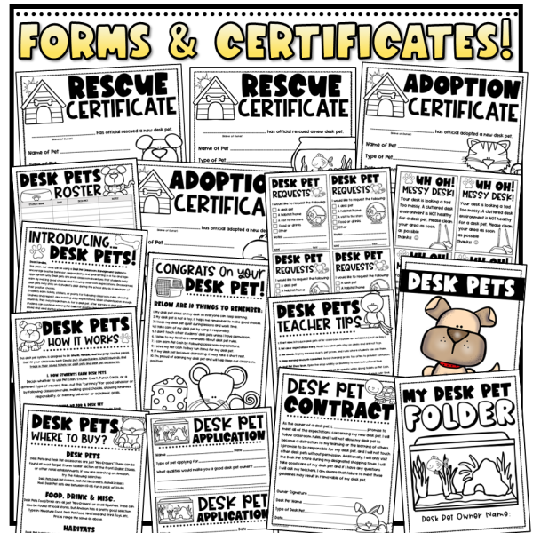 Desk Pets Starter Kit l Classroom Management and Positive Behavior ...