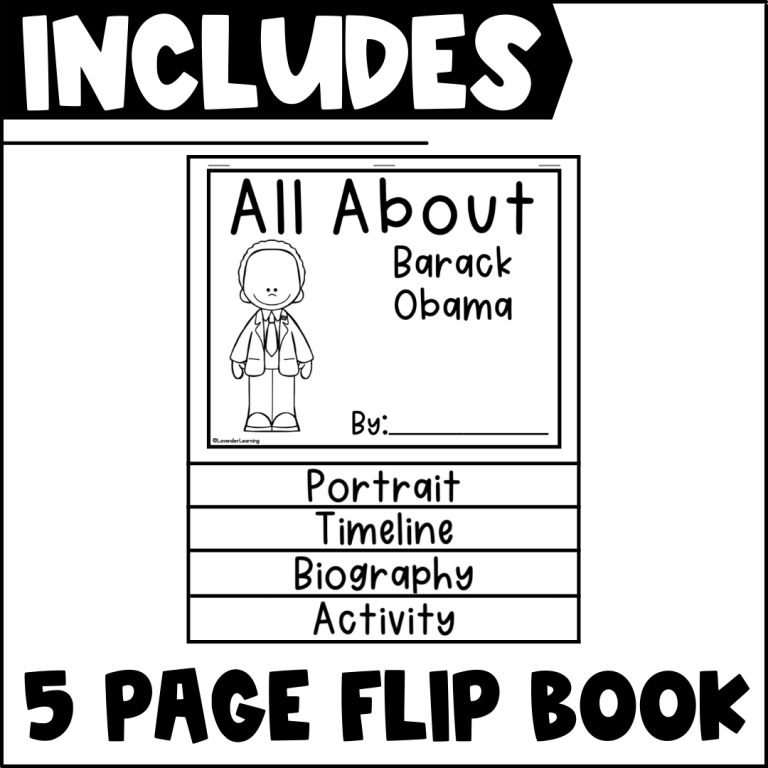 Barack Obama Biography Activities for Kindergarten, 1st Grade, & 2nd ...