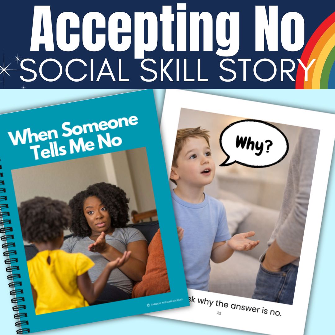 Accepting No Social Story Preschool Autism Social Skills SEL Emotional ...