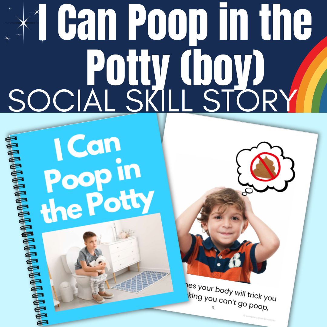 Editable Poop in Potty Toilet Training Social Story for Boys - Made By ...
