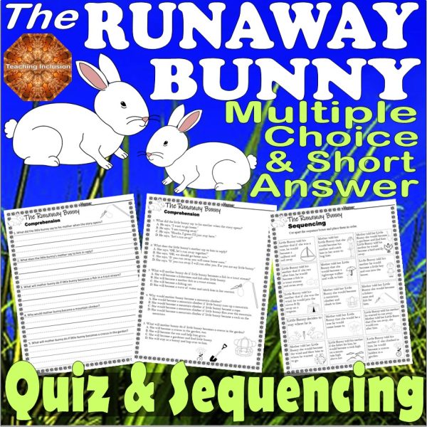 The Runaway Bunny Reading Quiz Test & Story Sequencing - Made By Teachers