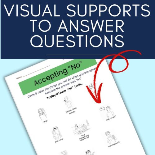 Accepting No Worksheets & Activities Autism Preschool K Social Skills ...