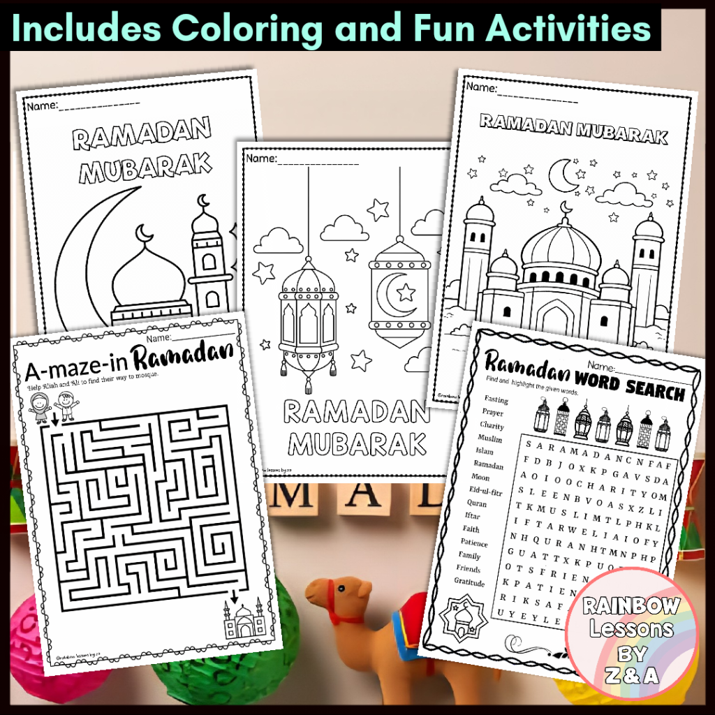 Ramadan Activities | Ramadan Worksheets | Math and Literacy Centers ...