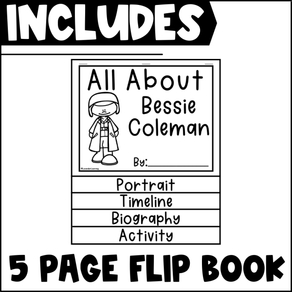 Bessie Coleman Biography Activities - Black History Month - Womens ...