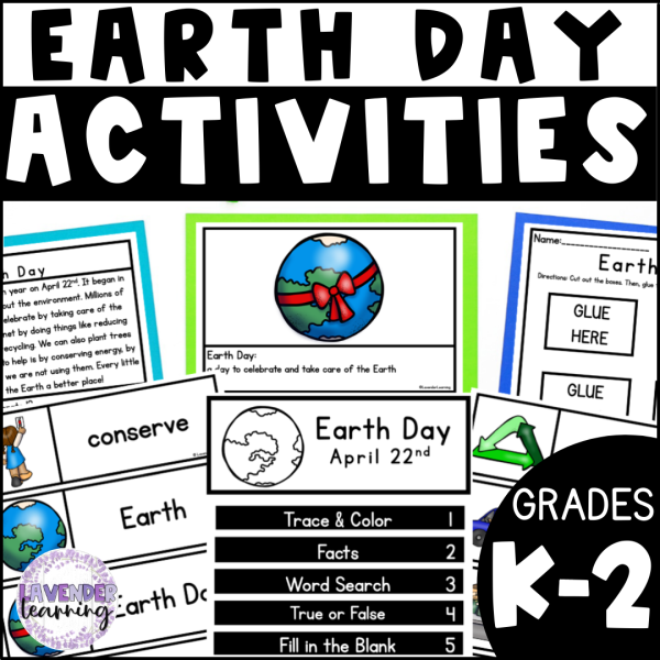Earth Day Cut Paste Mini Book Flipbook Vocabulary Words History ...