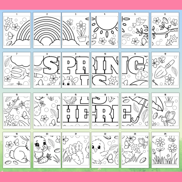 Spring Collaborative Coloring Poster Printable Classroom Activity ...