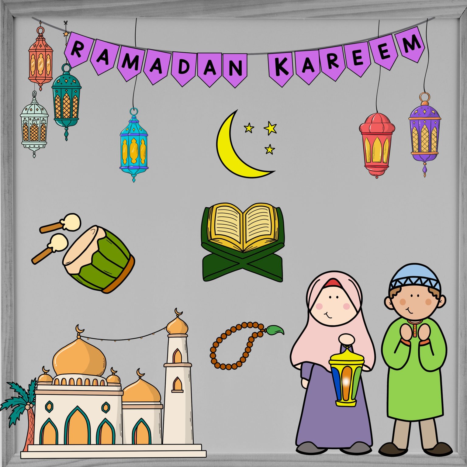 Ramadan Bulletin Board Kit, Classroom Door Decor (Digital Download ...