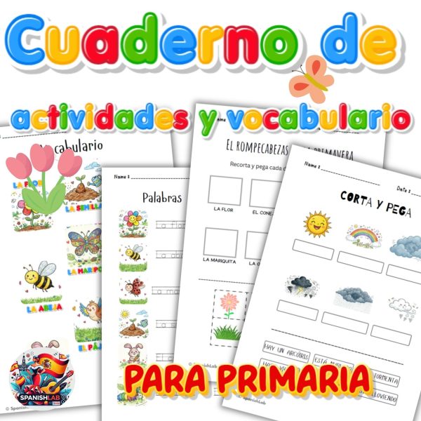 Spanish Spring Worksheet| Primavera Vocabulary Activities for Grades 1 ...